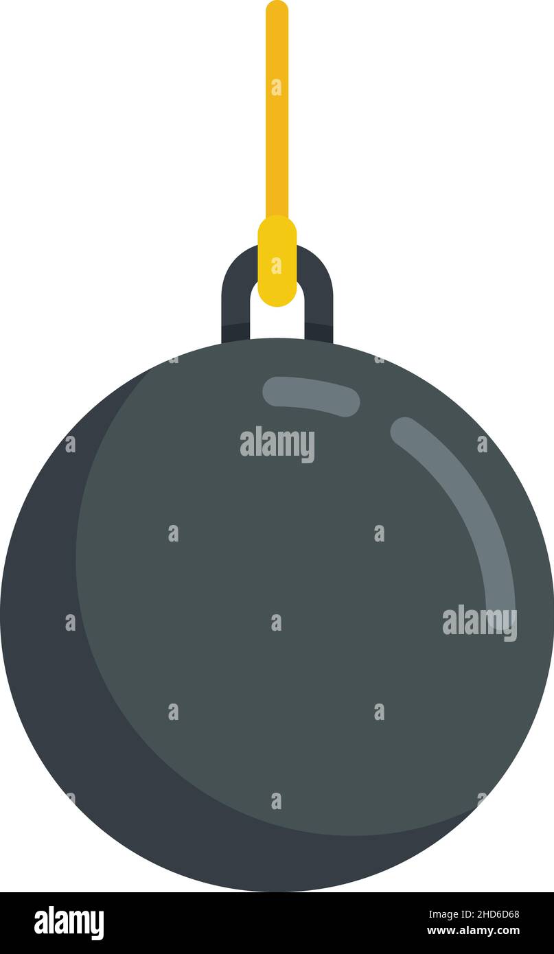 Wrecking ball icon. Flat illustration of wrecking ball vector icon ...
