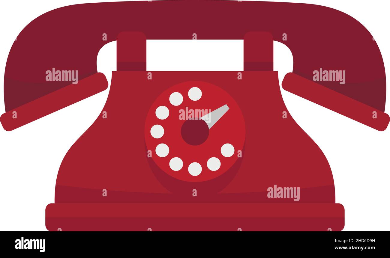 Room service telephone icon. Flat illustration of room service ...