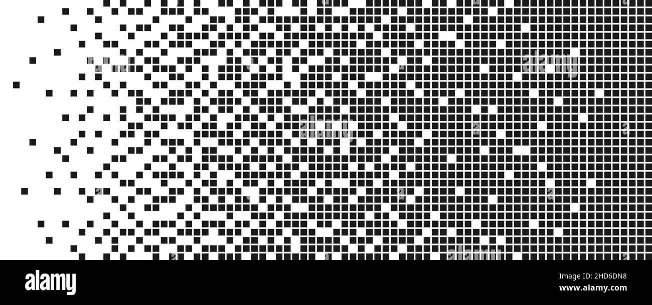 Pixel disintegration background. Decay effect. Dispersed dotted pattern ...