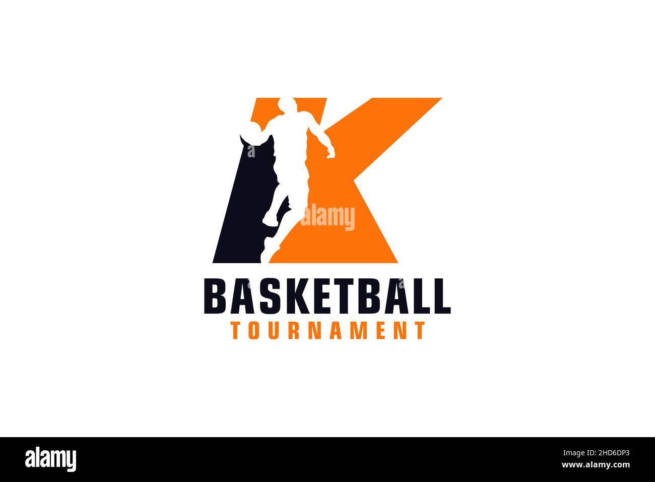 Letter K with Basketball Logo Design. Vector Design Template Elements ...