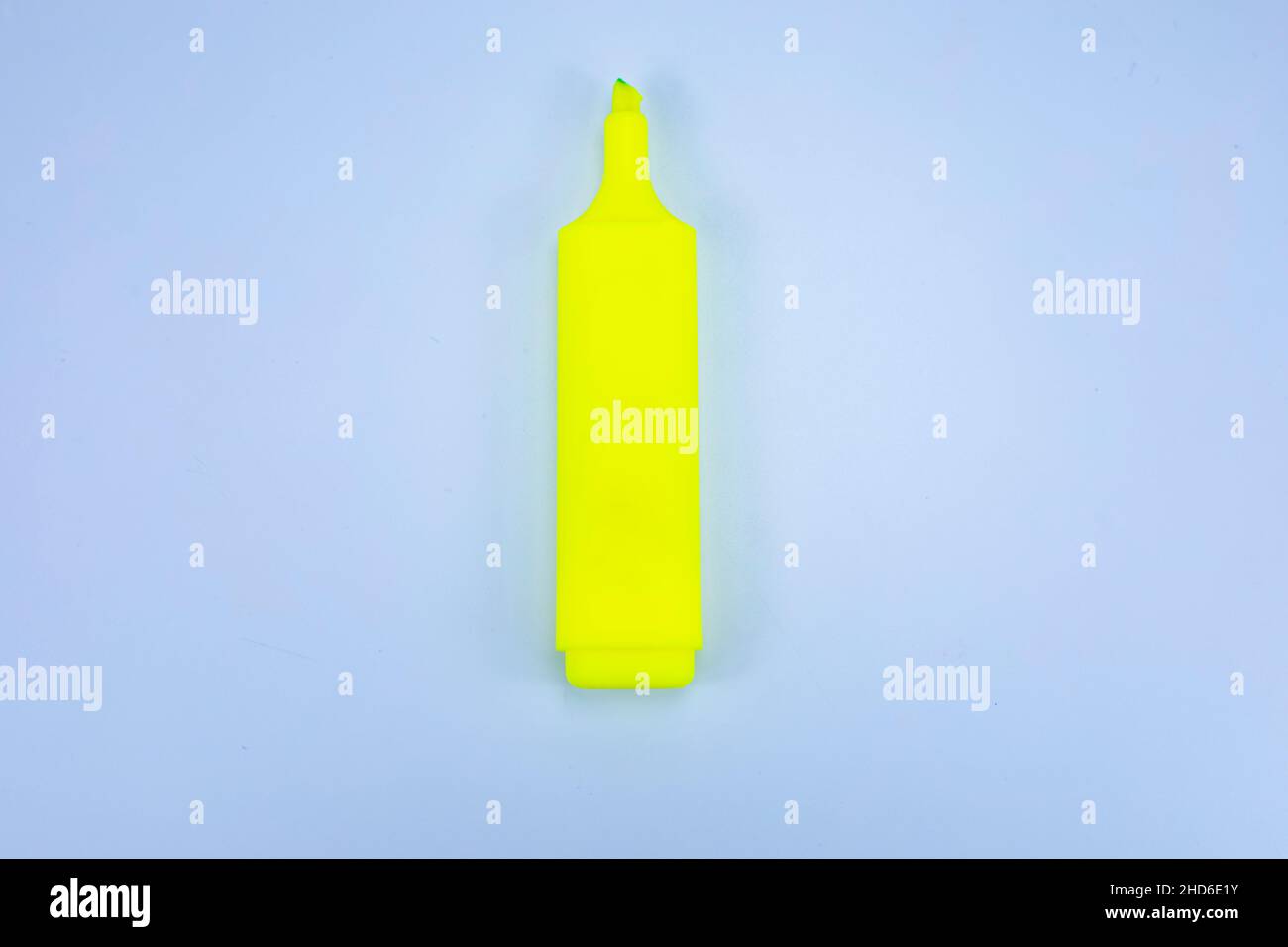 Yellow highlighter isolated over a white background Stock Photo - Alamy
