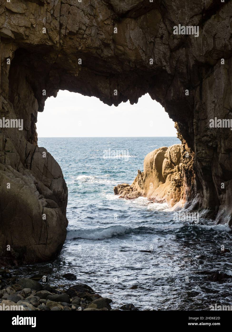 Hakusan Domon natural arch on cape Ashizuri - Kochi prefecture, Japan ...