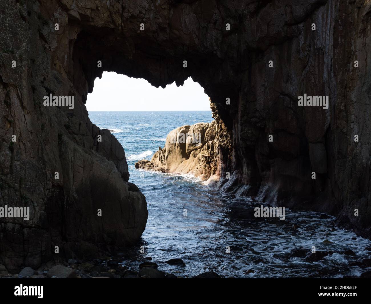 Hakusan Domon natural arch on cape Ashizuri - Kochi prefecture, Japan ...