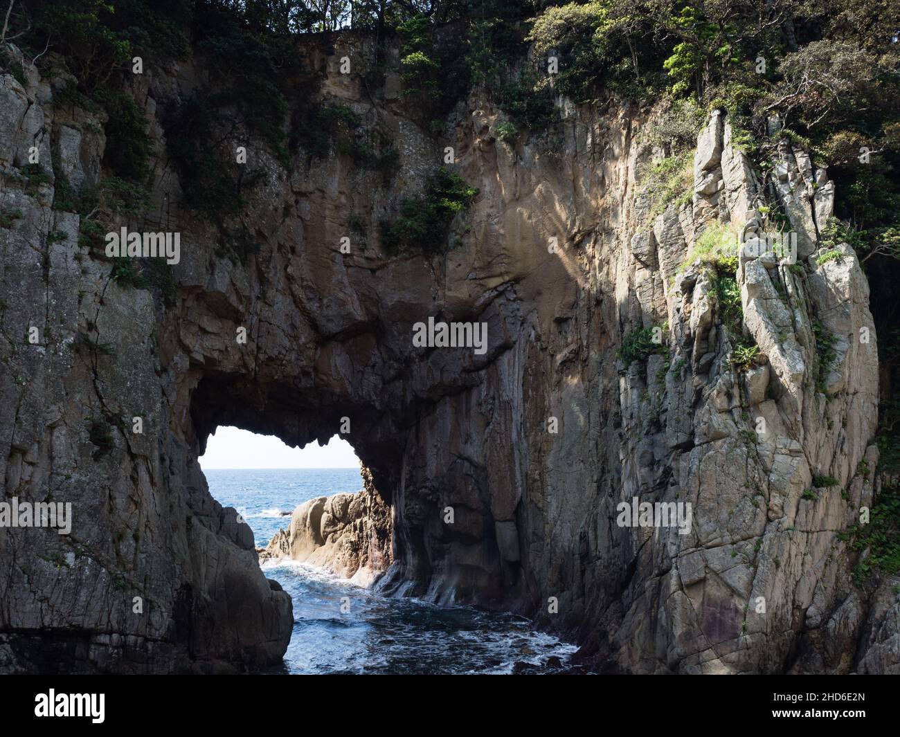 Hakusan Domon natural arch on cape Ashizuri - Kochi prefecture, Japan ...