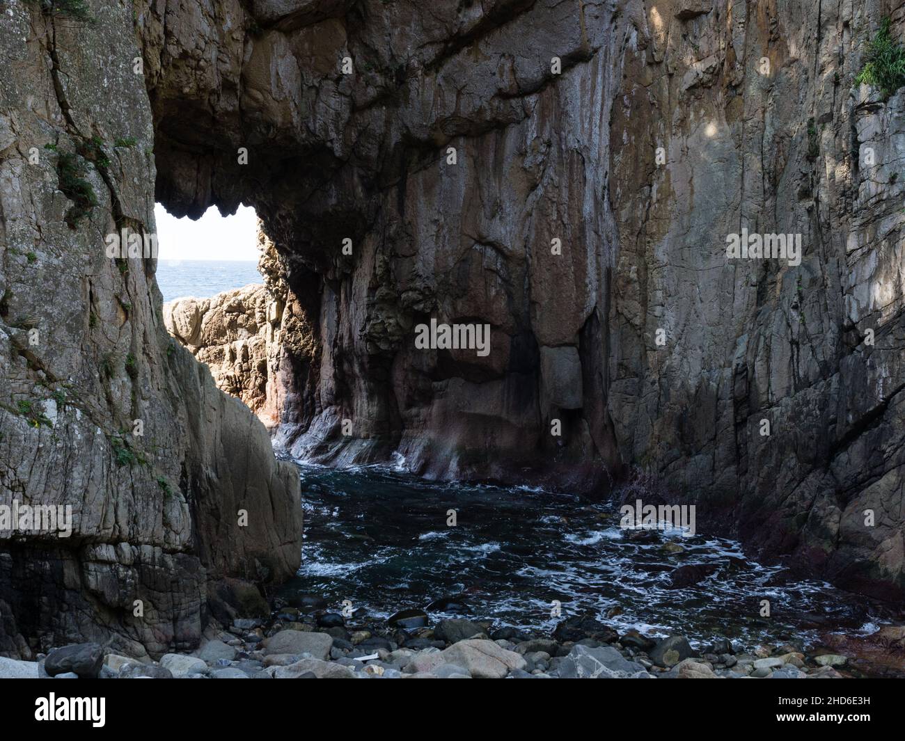 Hakusan Domon natural arch on cape Ashizuri - Kochi prefecture, Japan ...