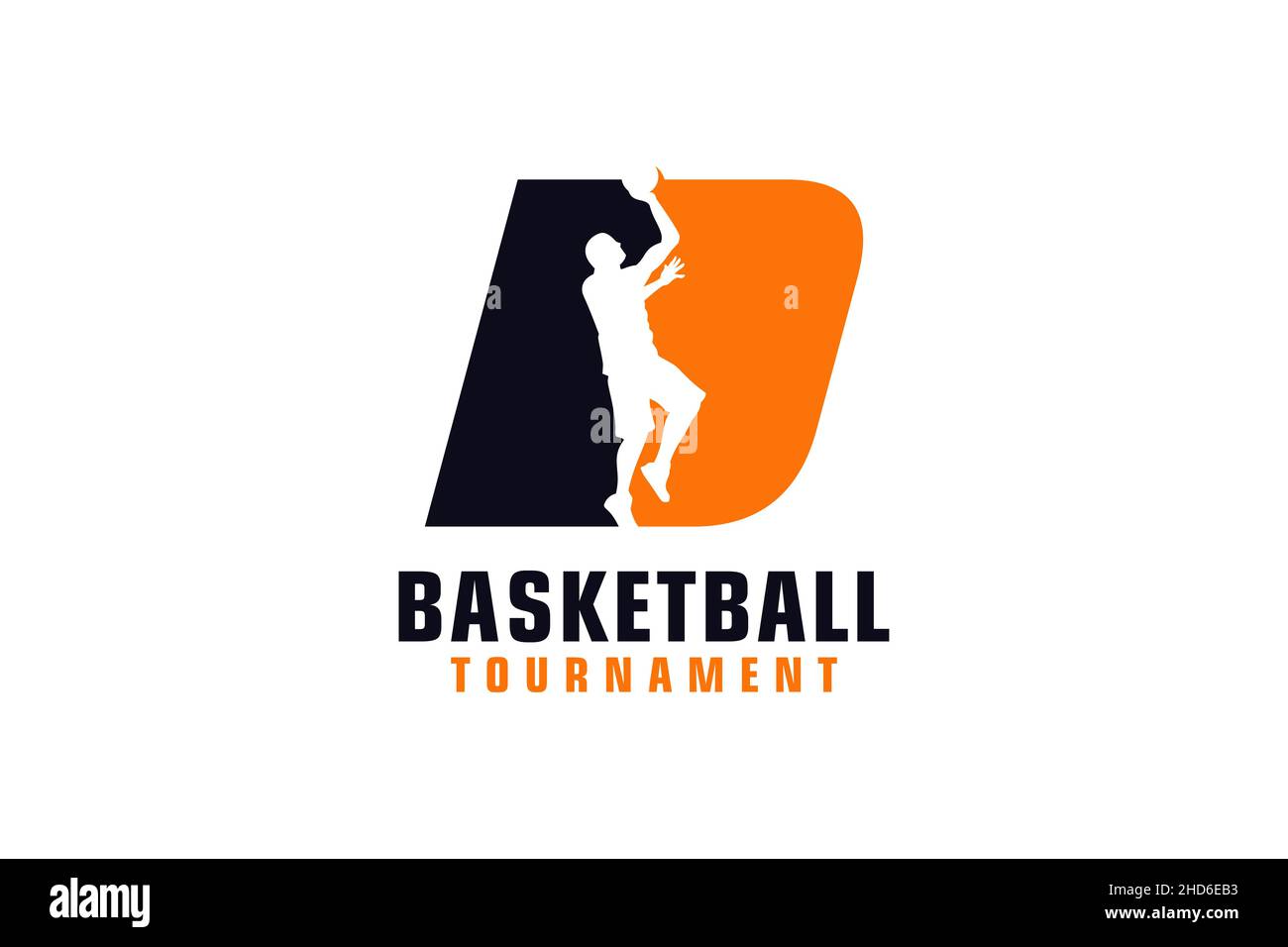 Letter D with Basketball Logo Design. Vector Design Template Elements ...