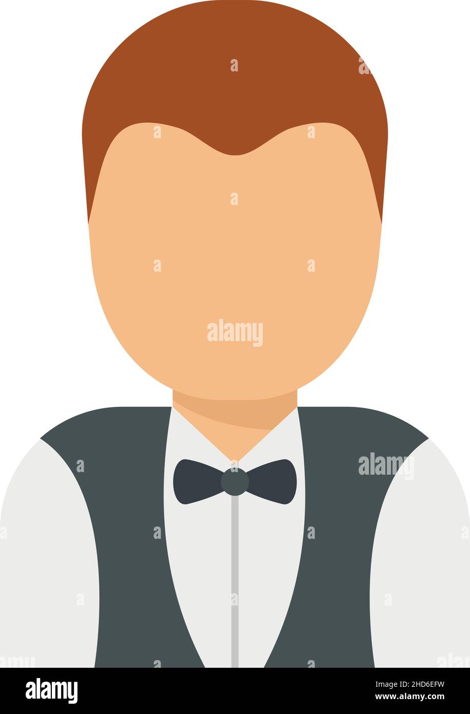 Room service maid man icon. Flat illustration of room service maid man ...