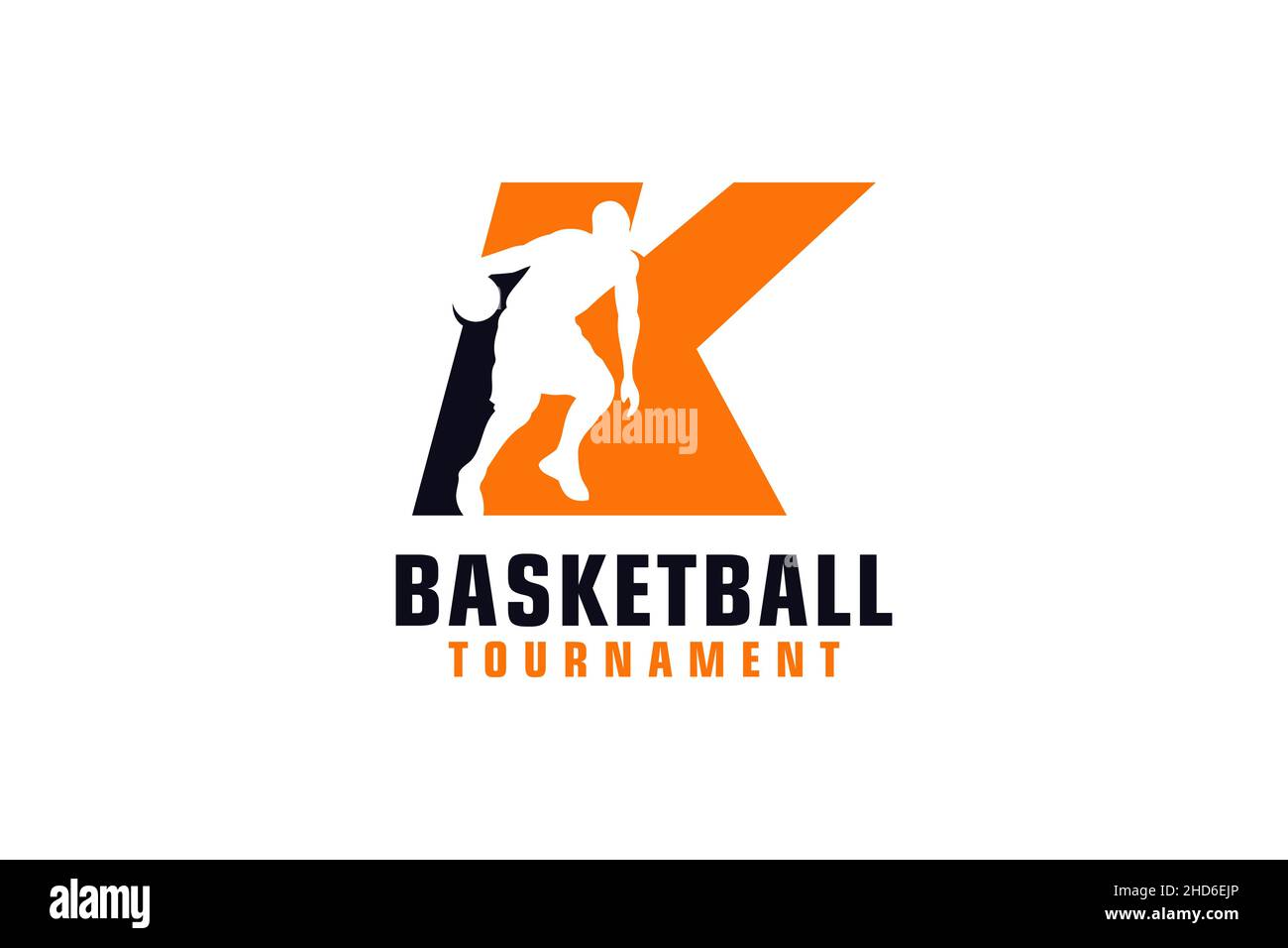 Letter K with Basketball Logo Design. Vector Design Template Elements ...