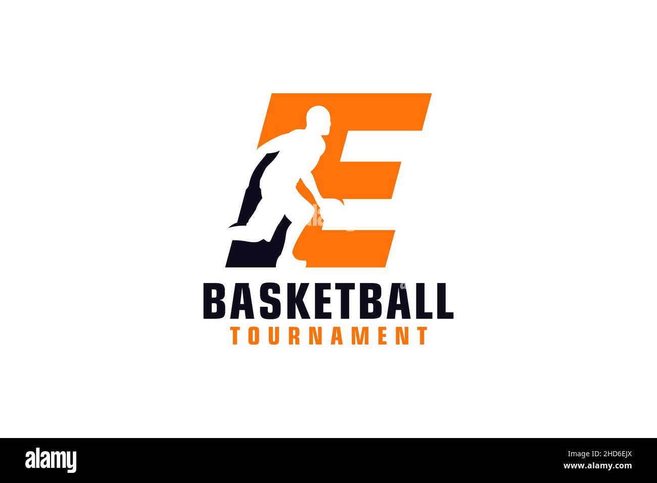 Letter E with Basketball Logo Design. Vector Design Template Elements ...