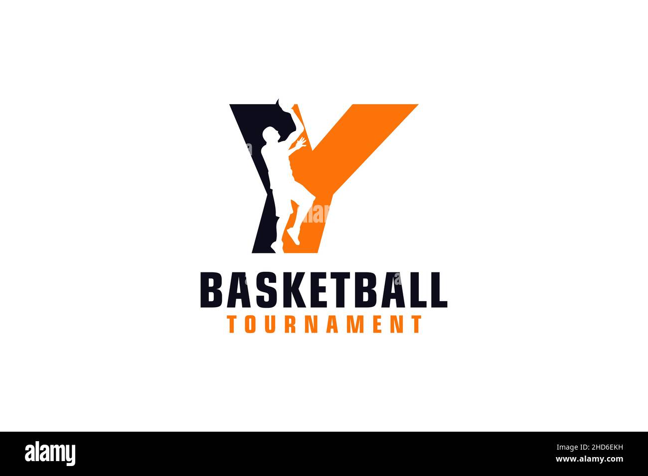 Letter Y with Basketball Logo Design. Vector Design Template Elements ...
