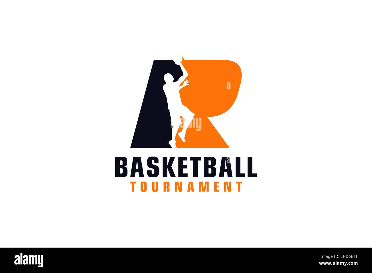 Letter R with Basketball Logo Design. Vector Design Template Elements ...