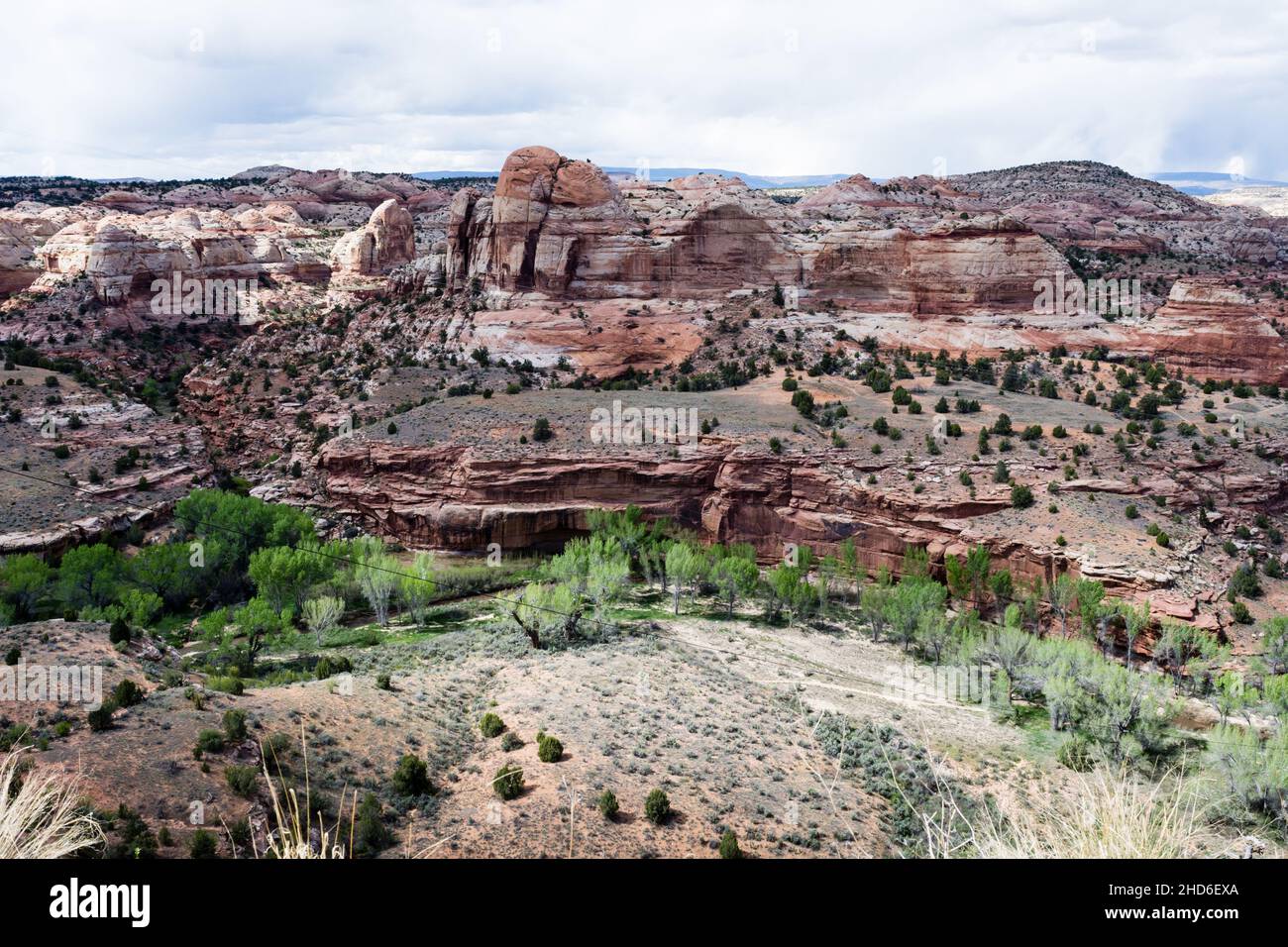 View of the Calf Creek Canyon from the Calf Creek Viewpoint along ...
