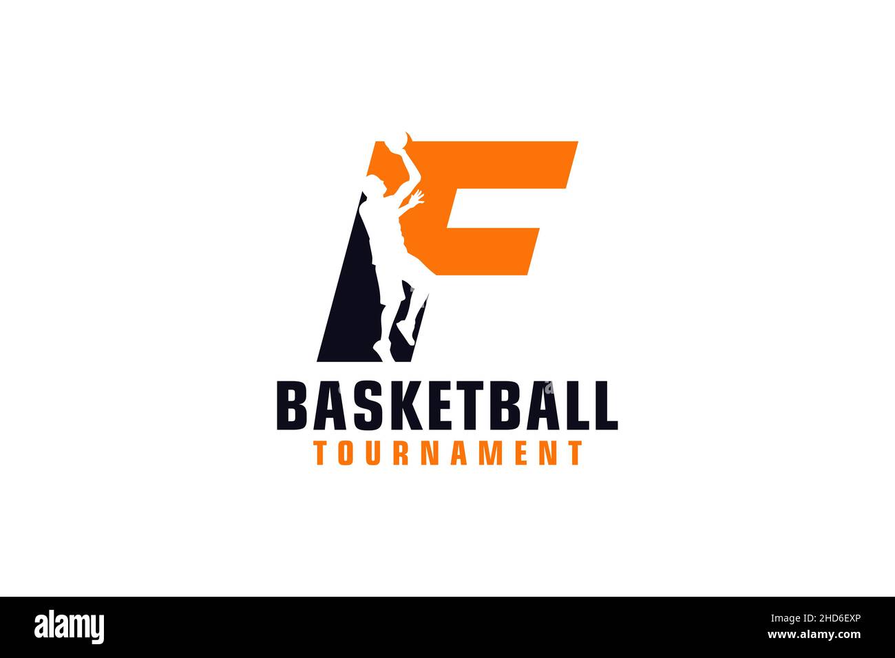 Letter F with Basketball Logo Design. Vector Design Template Elements ...