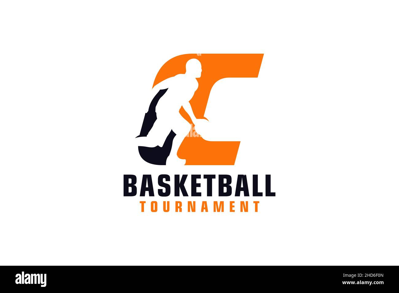 Letter C with Basketball Logo Design. Vector Design Template Elements ...