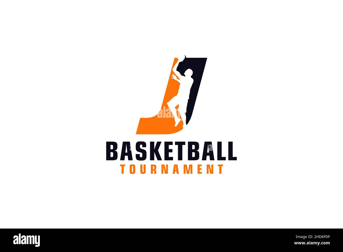 Letter J with Basketball Logo Design. Vector Design Template Elements ...