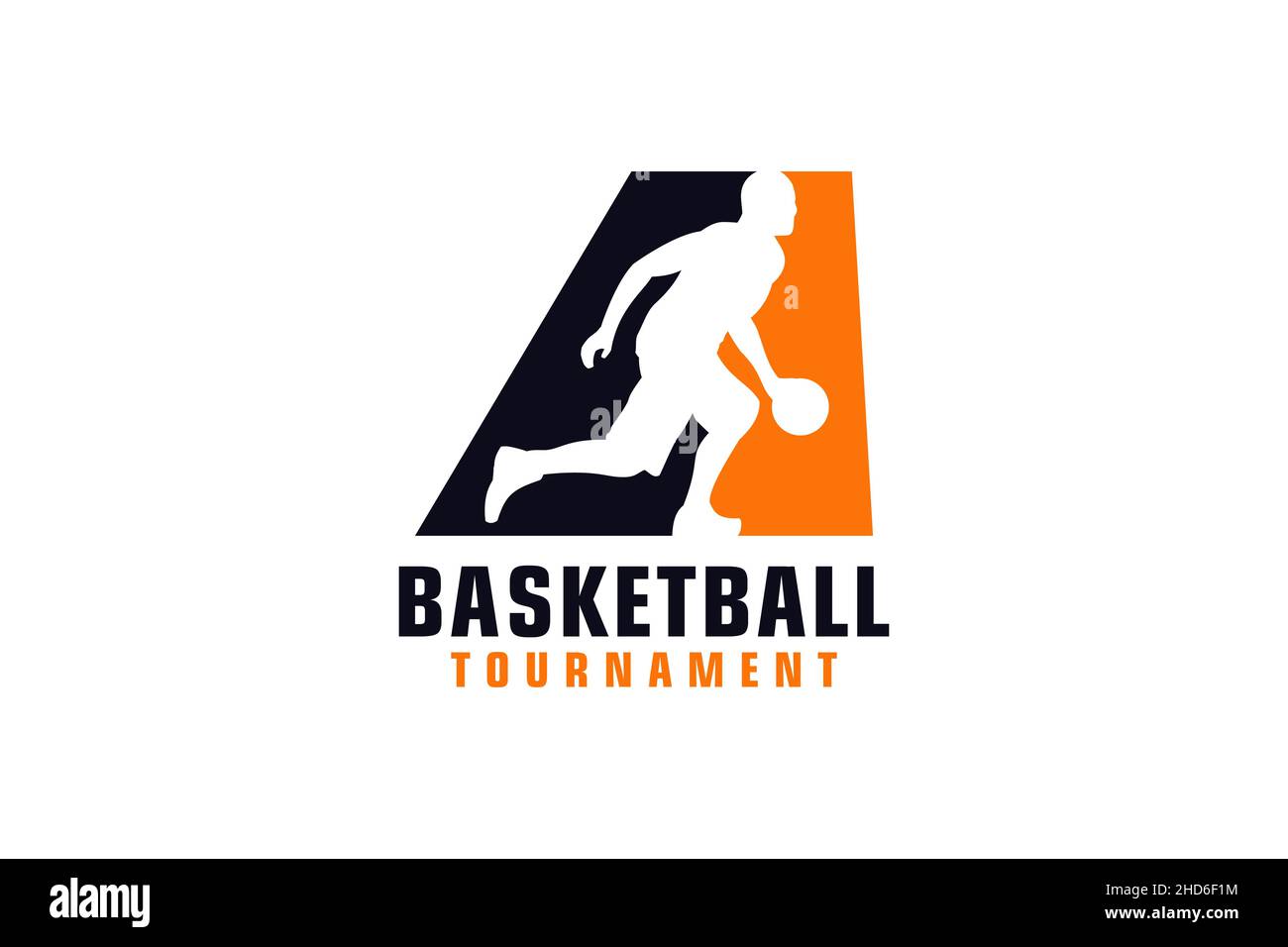 Letter A with Basketball Logo Design. Vector Design Template Elements ...