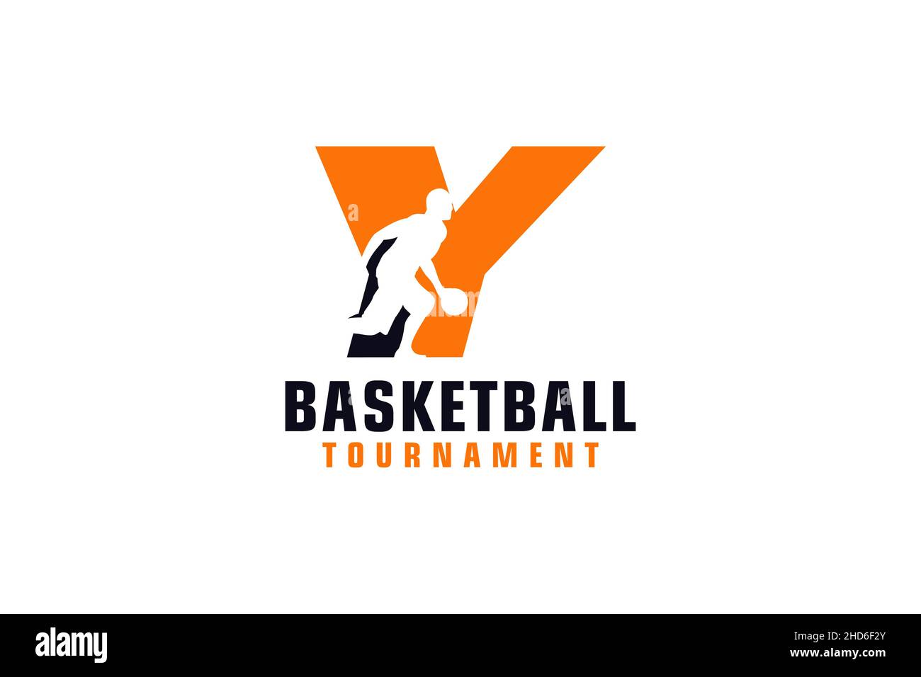 Letter Y with Basketball Logo Design. Vector Design Template Elements ...
