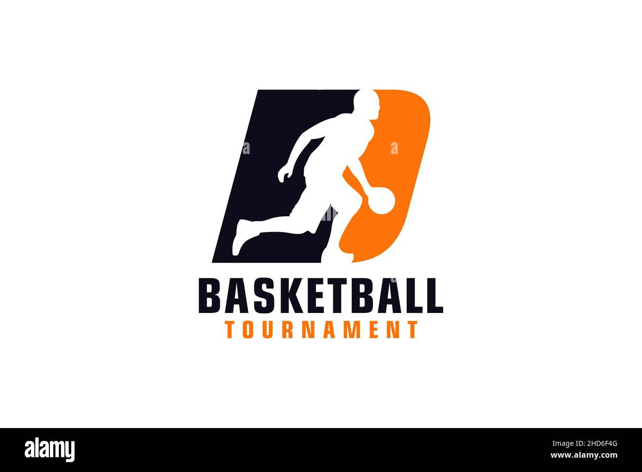 Letter D with Basketball Logo Design. Vector Design Template Elements ...