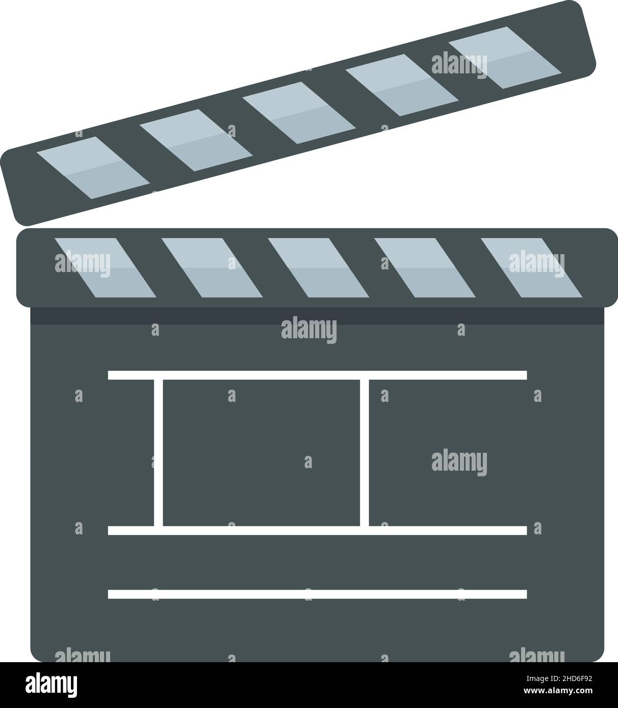 Video clapper icon. Flat illustration of video clapper vector icon ...