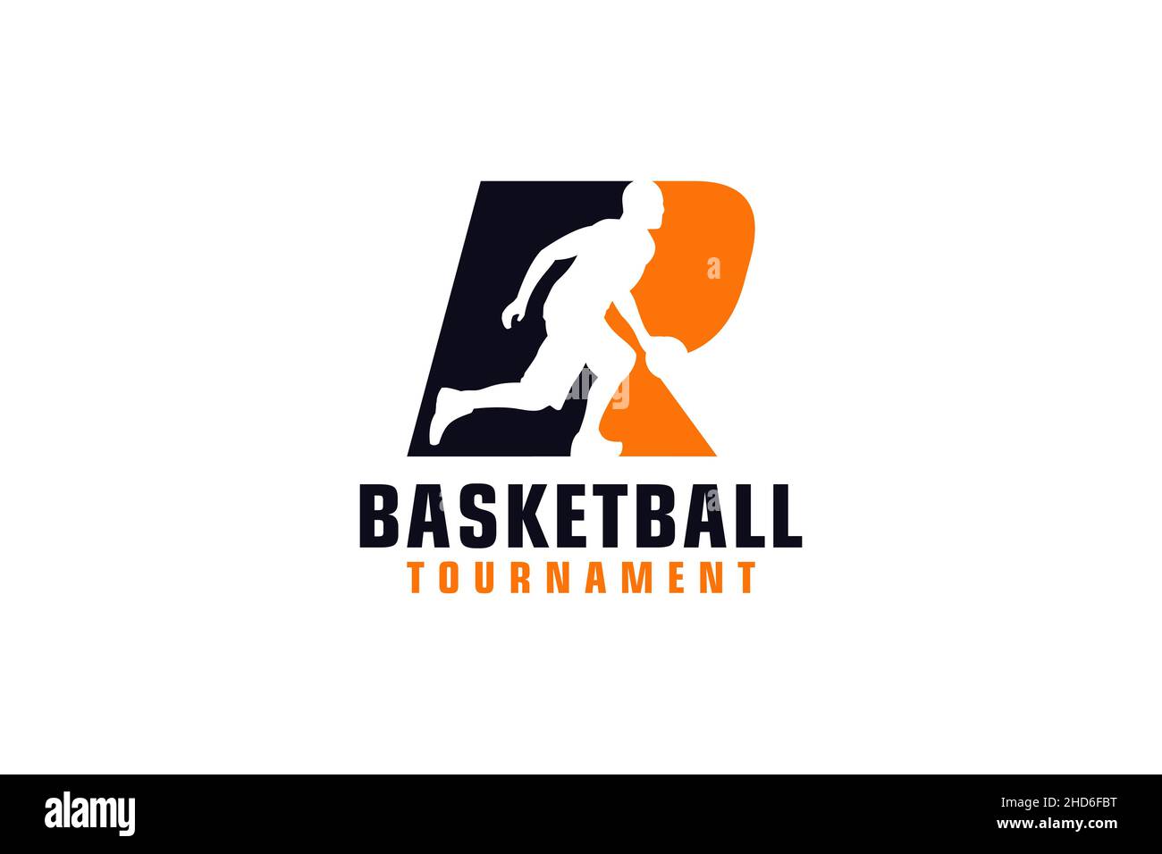 Letter R with Basketball Logo Design. Vector Design Template Elements ...