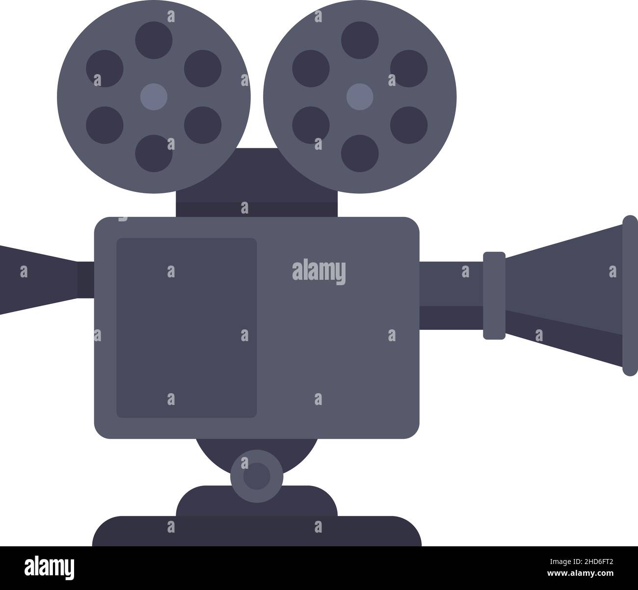 Retro video camera icon. Flat illustration of retro video camera vector ...