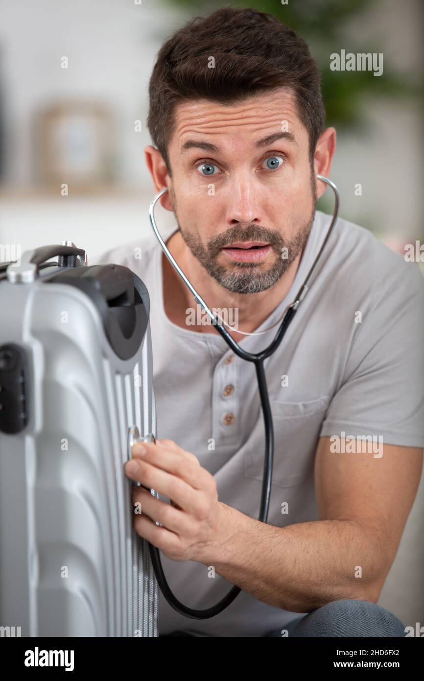 Surprised caucasian scientist hi-res stock photography and images - Alamy