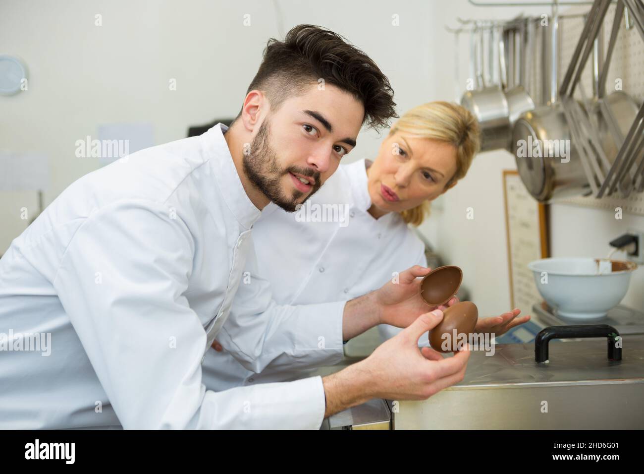 man making chocolats Stock Photo - Alamy