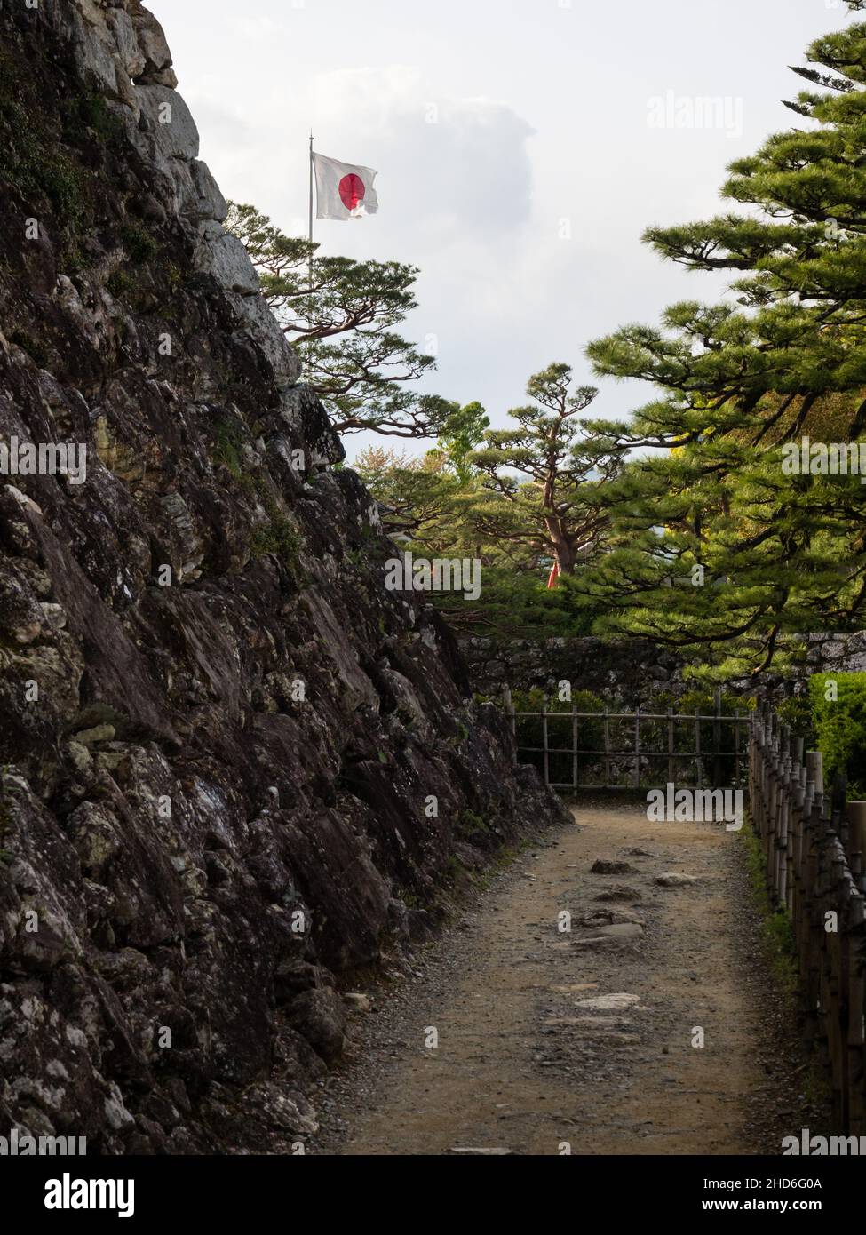 Stone basement of Kochi castle, one of the 12 original Edo period ...