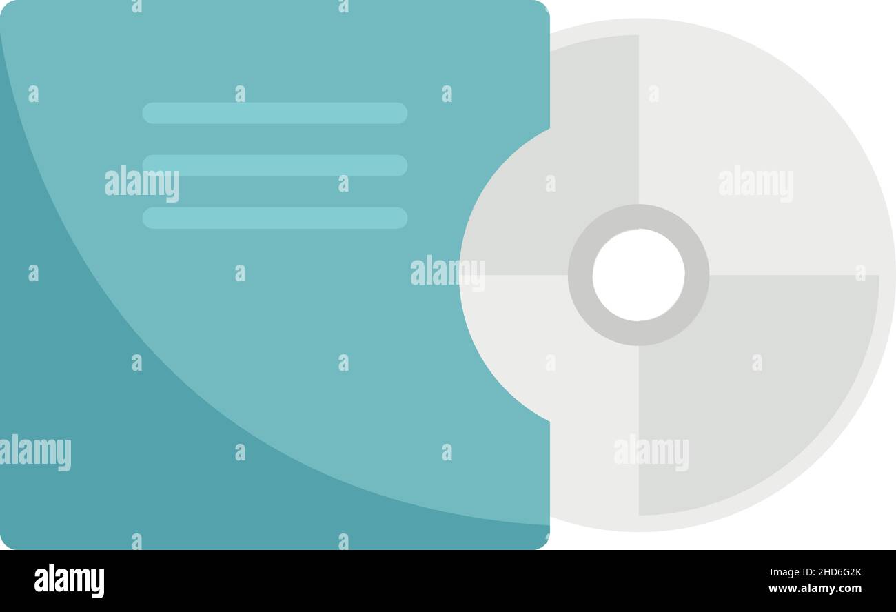 Stage director cd icon. Flat illustration of stage director cd vector ...