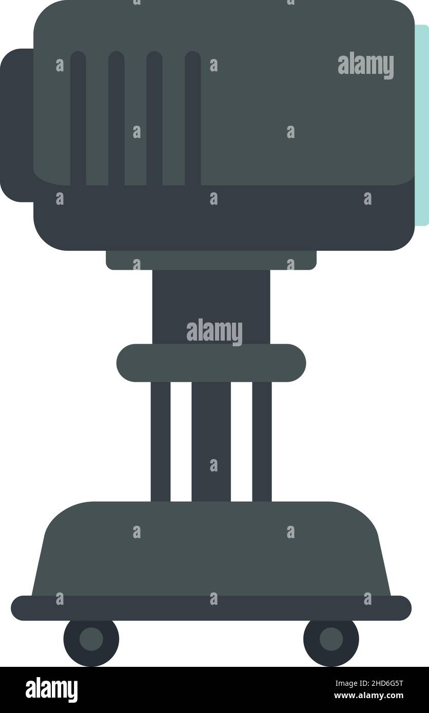 Stage director light device icon. Flat illustration of stage director ...