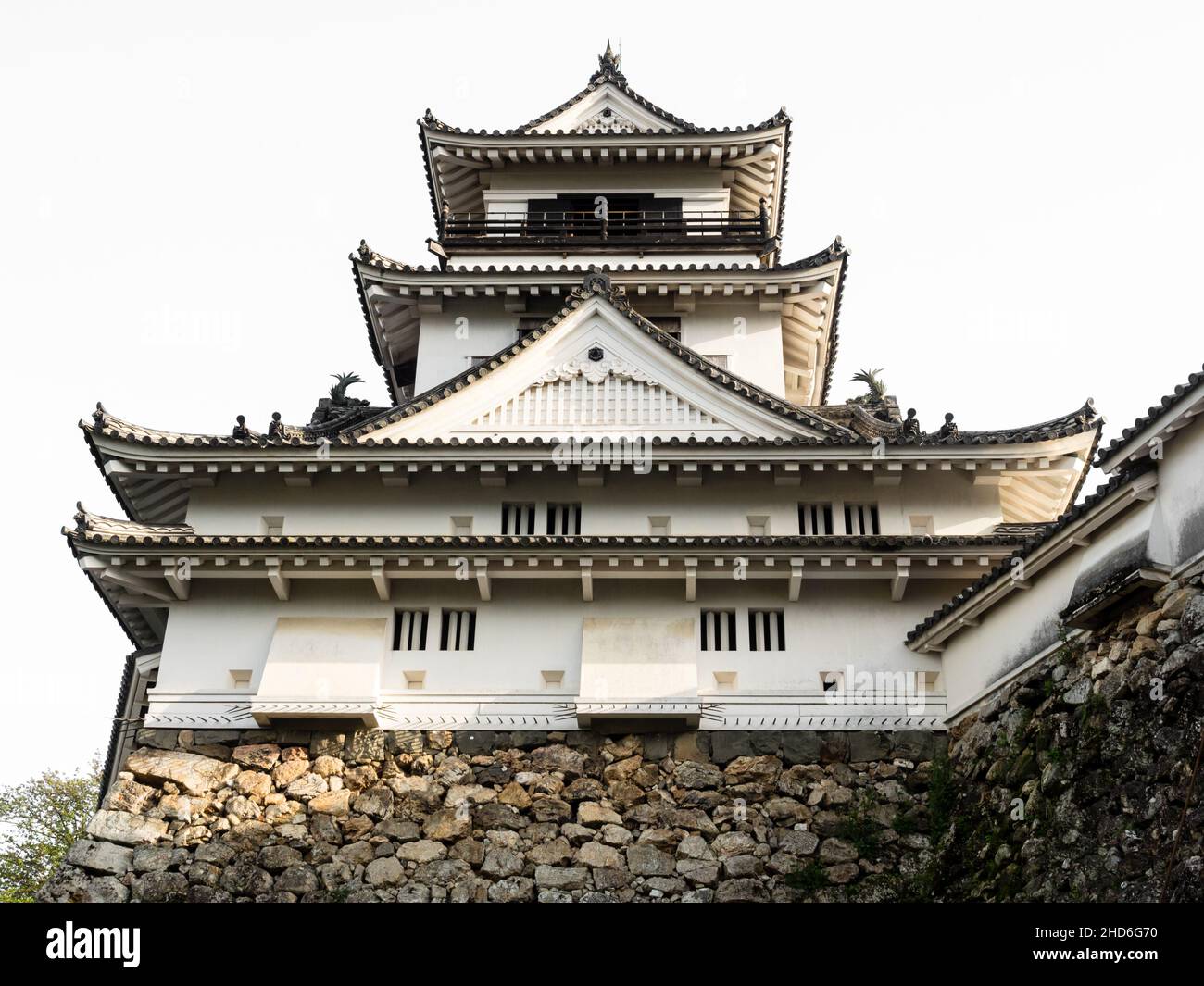 Kochi, Japan - April 7, 2018: Main tower of Kochi castle, one of the 12 ...