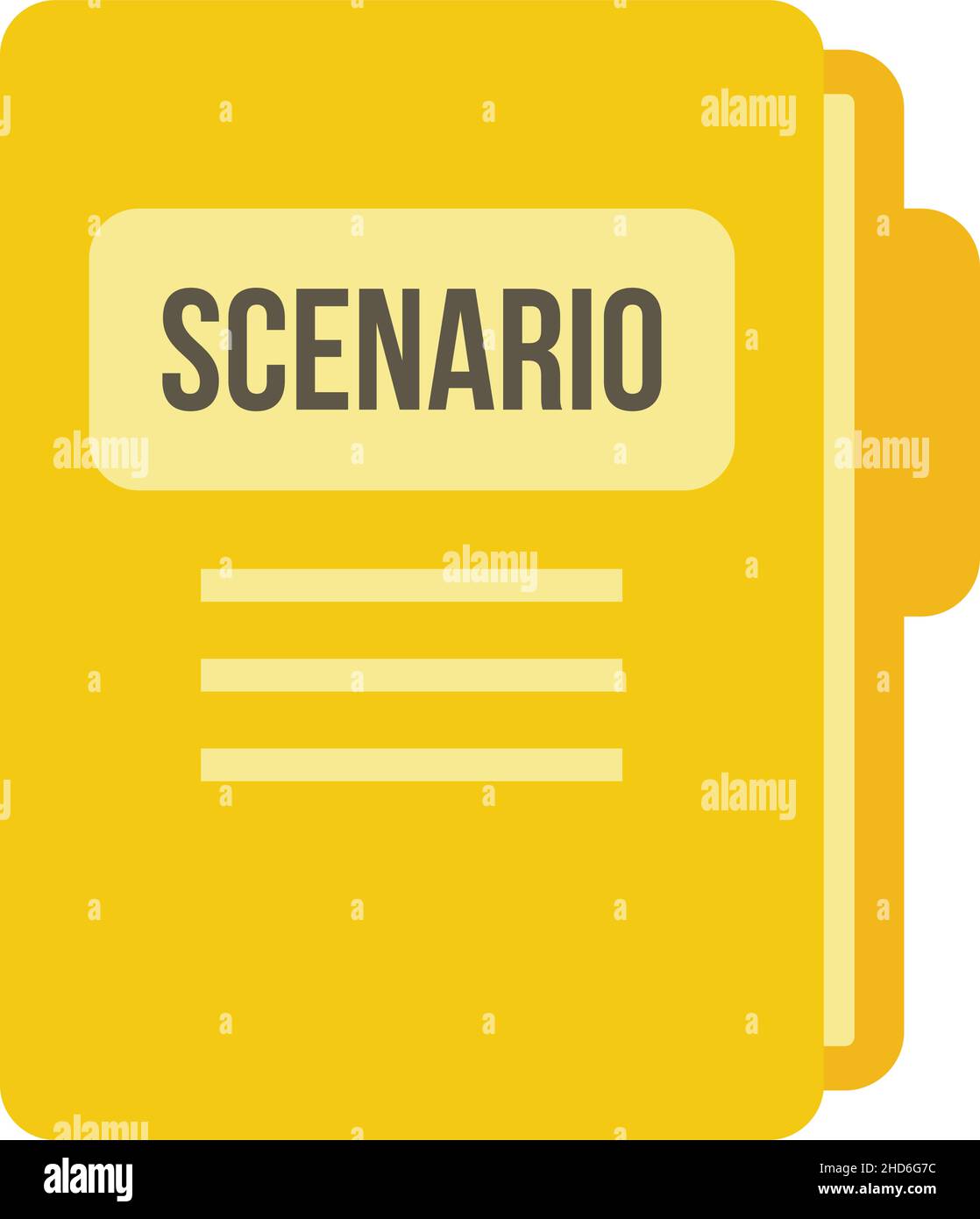 Scenario folder icon. Flat illustration of scenario folder vector icon ...