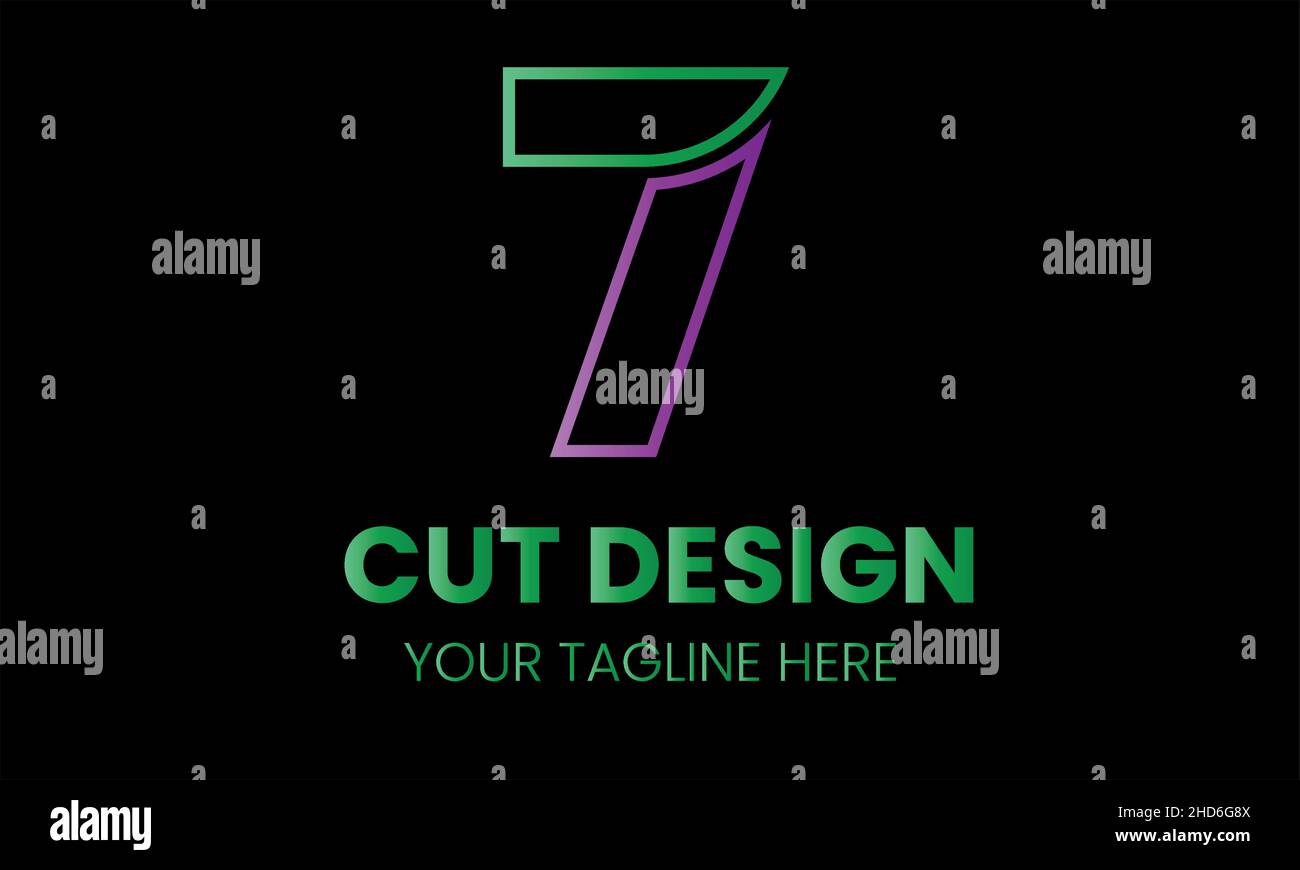 Cut marketing logo Stock Vector Images - Alamy