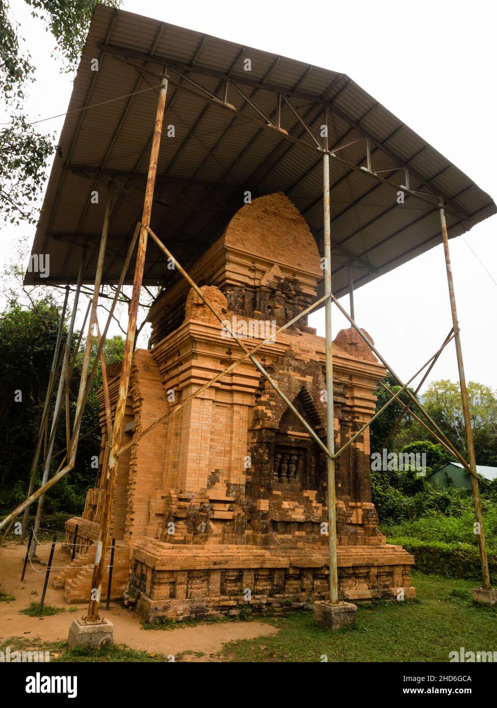 A temple in My Son, the historic site of ancient Champa kingdom, under ...