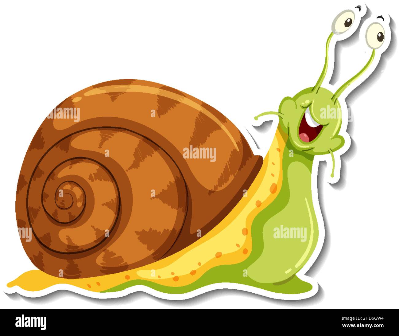 A snail animal cartoon sticker illustration Stock Vector Image & Art ...