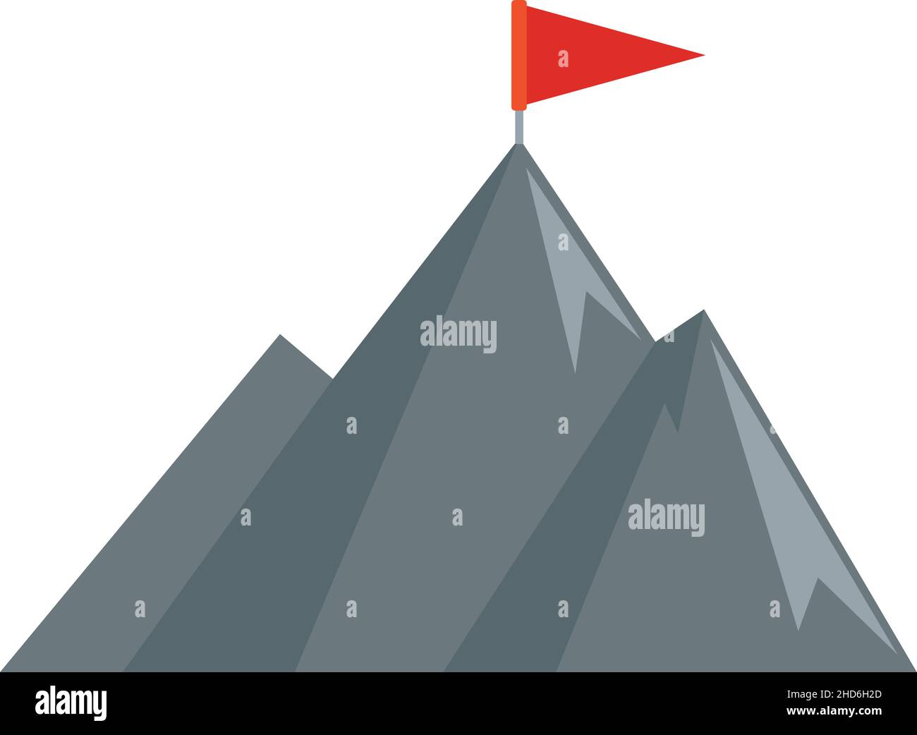 Manager mountain target icon. Flat illustration of manager mountain ...