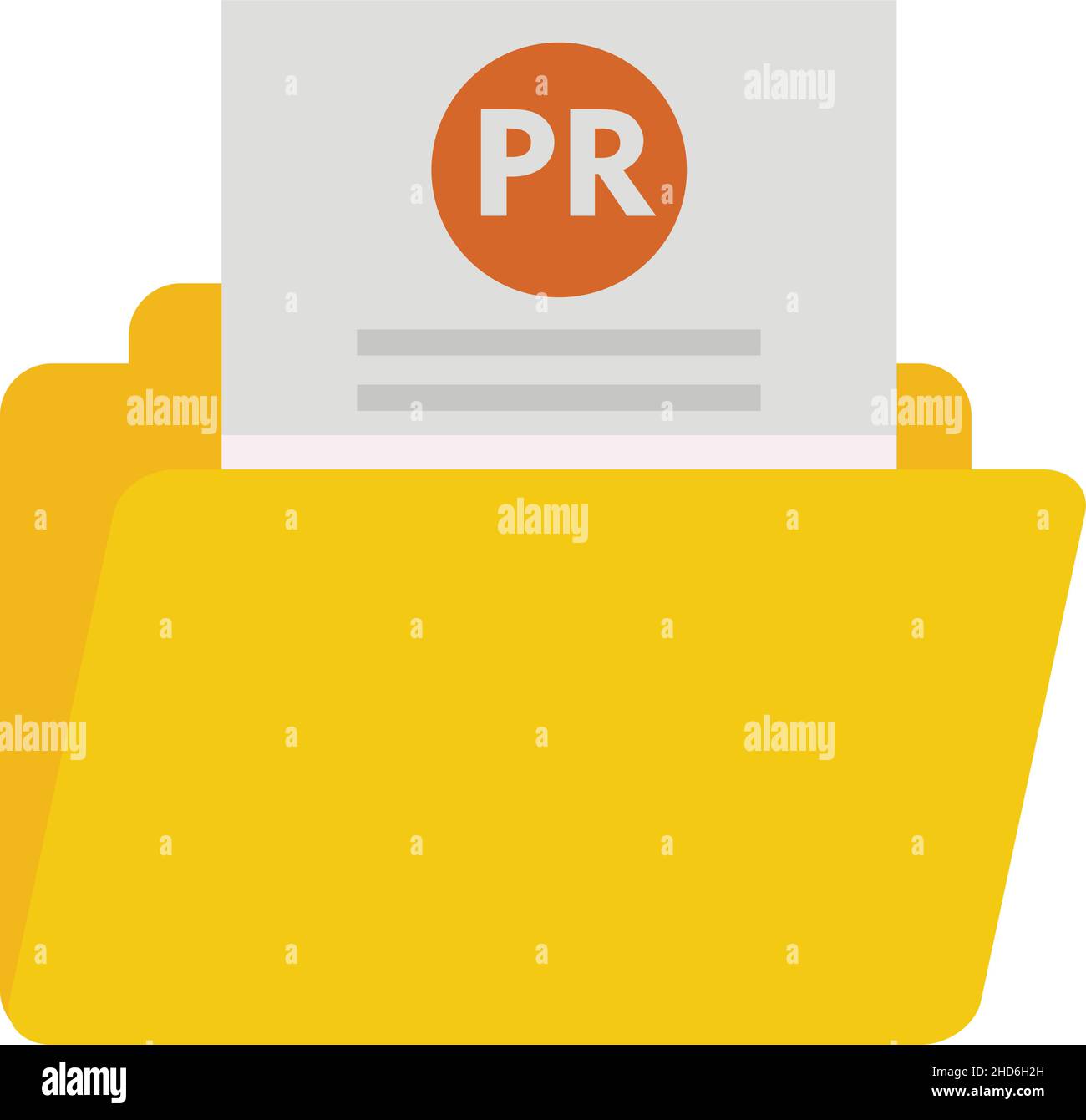 Pr doc folder icon. Flat illustration of pr doc folder vector icon ...