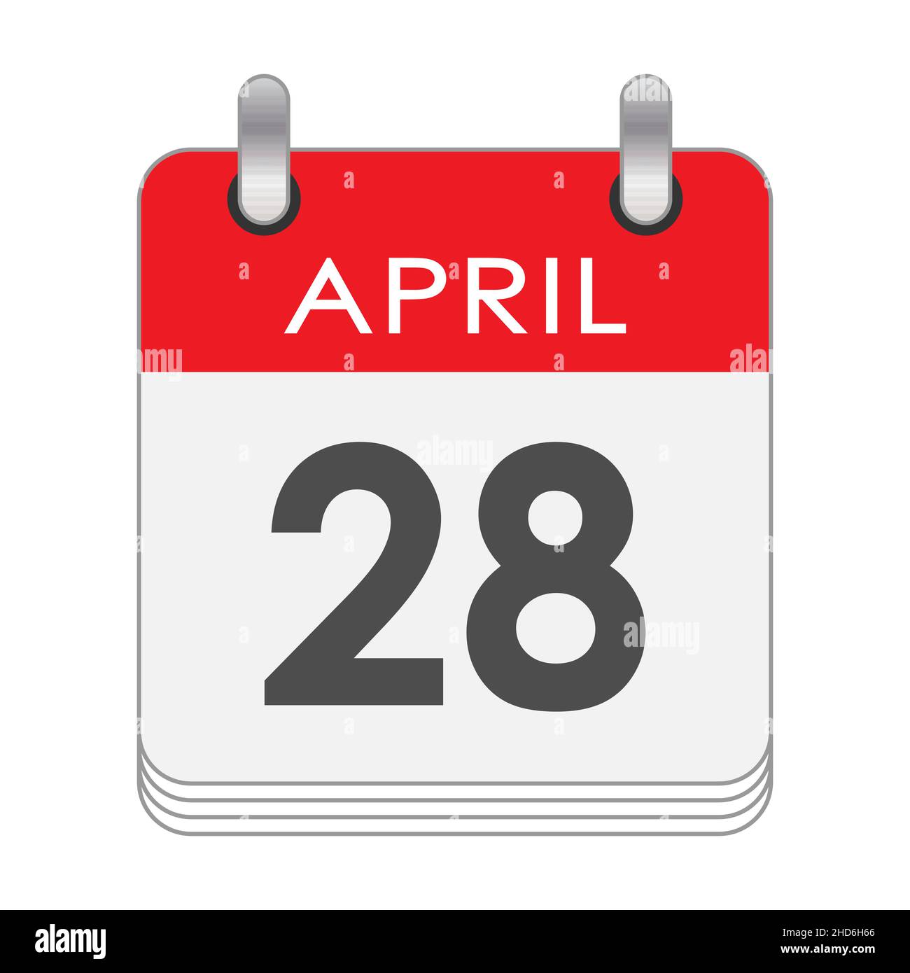April 28 calendar icon vector flat illustration Stock Vector Images - Alamy