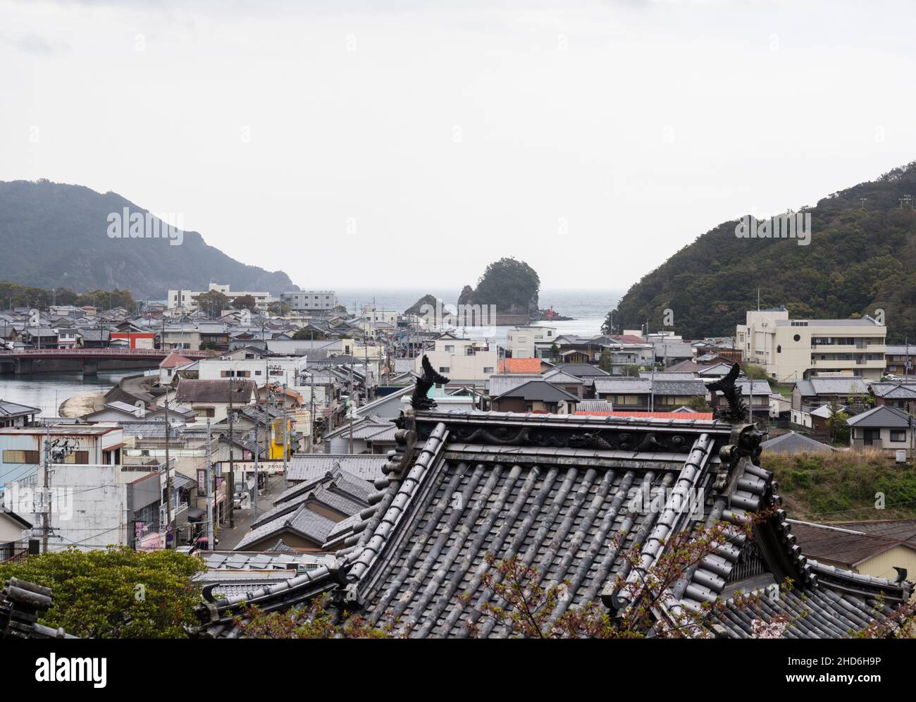 Minami, Tokushima prefecture, Japan - April 5, 2018: View of Hiwasa ...
