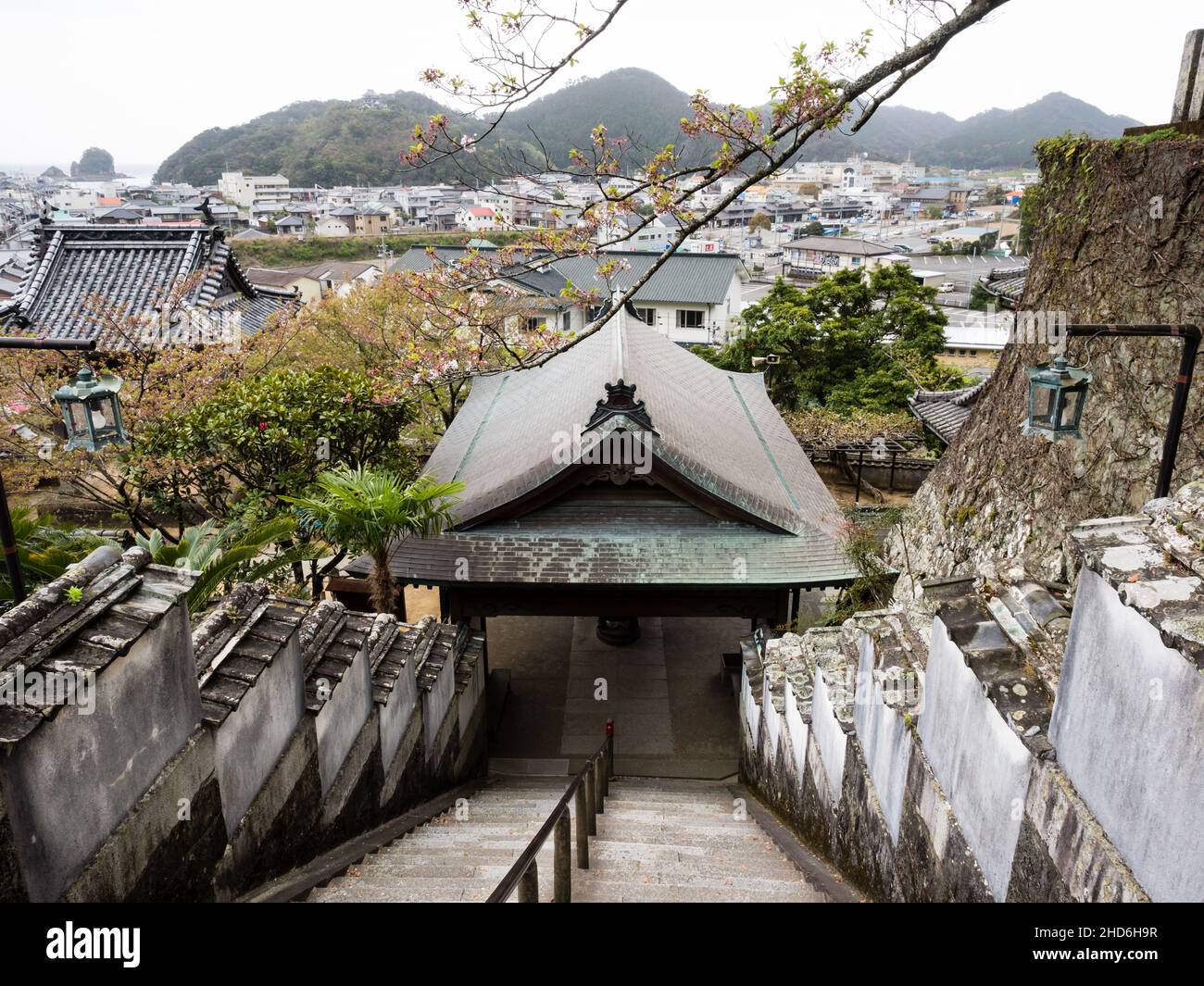 Minami, Tokushima prefecture, Japan - April 5, 2018: View of Hiwasa ...
