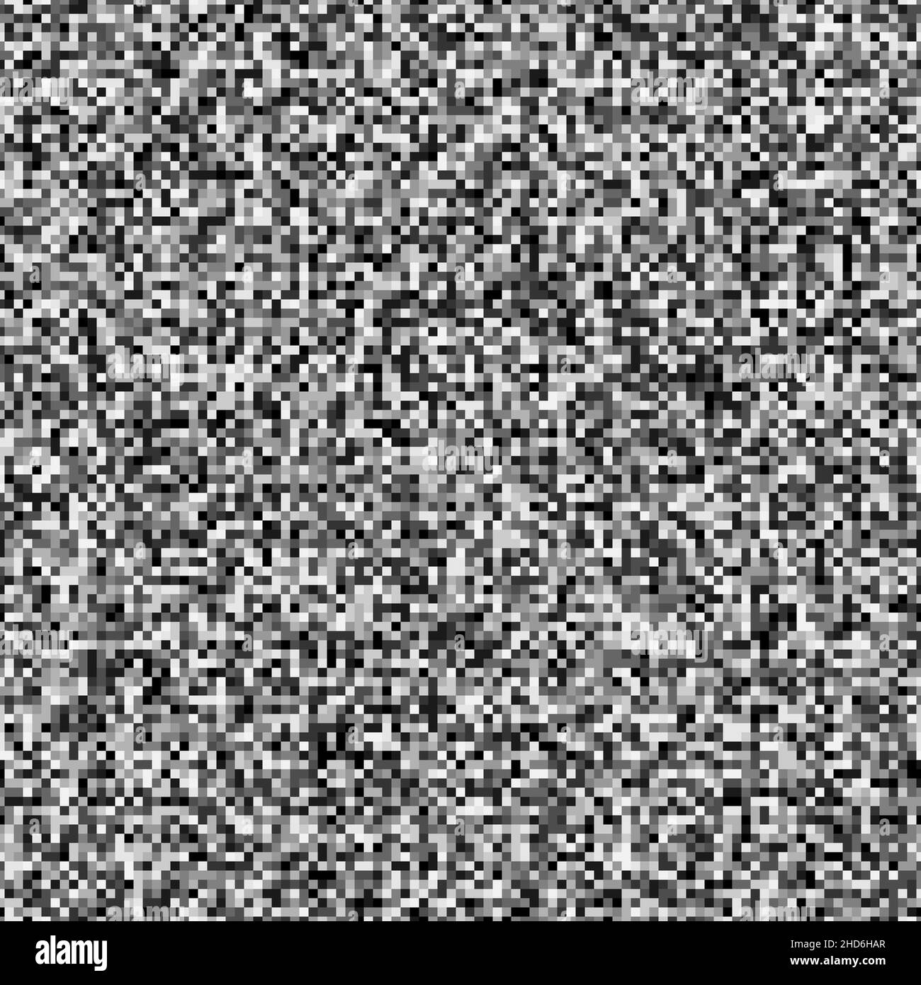 Abstract white to black pixels seamless pattern, monochrome vector ...