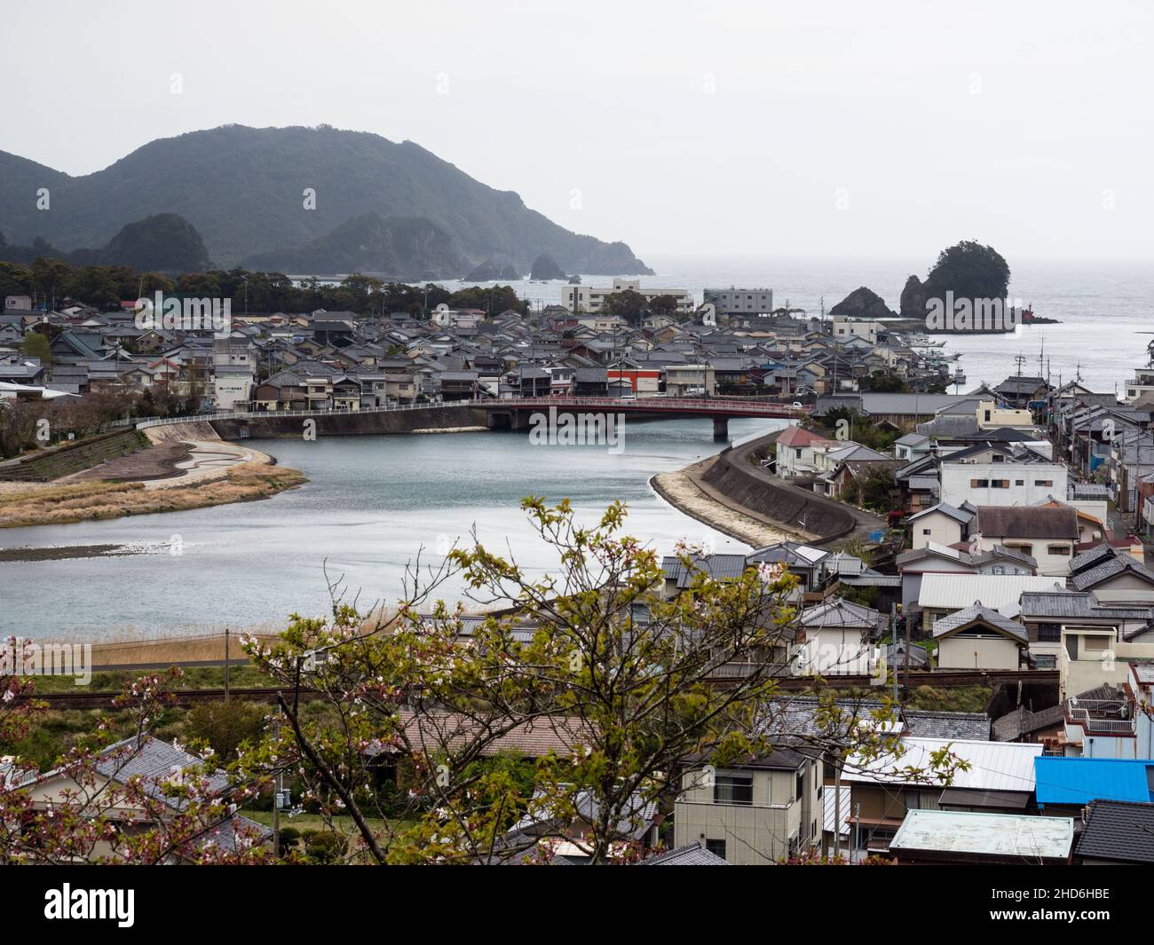 Minami, Tokushima prefecture, Japan - April 5, 2018: View of Hiwasa ...