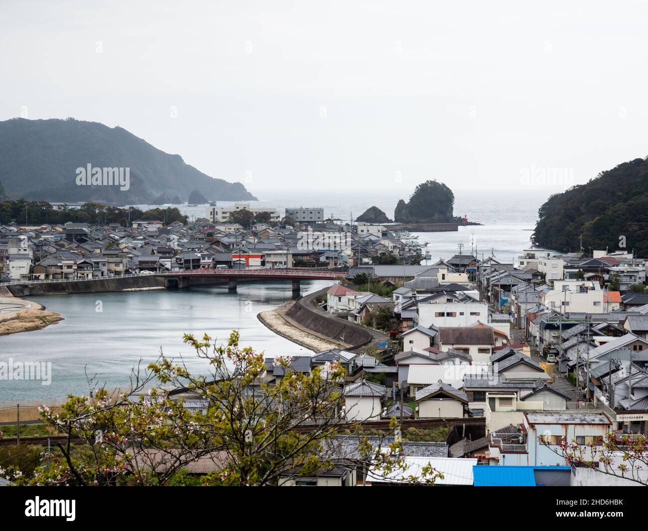 Minami, Tokushima prefecture, Japan - April 5, 2018: View of Hiwasa ...