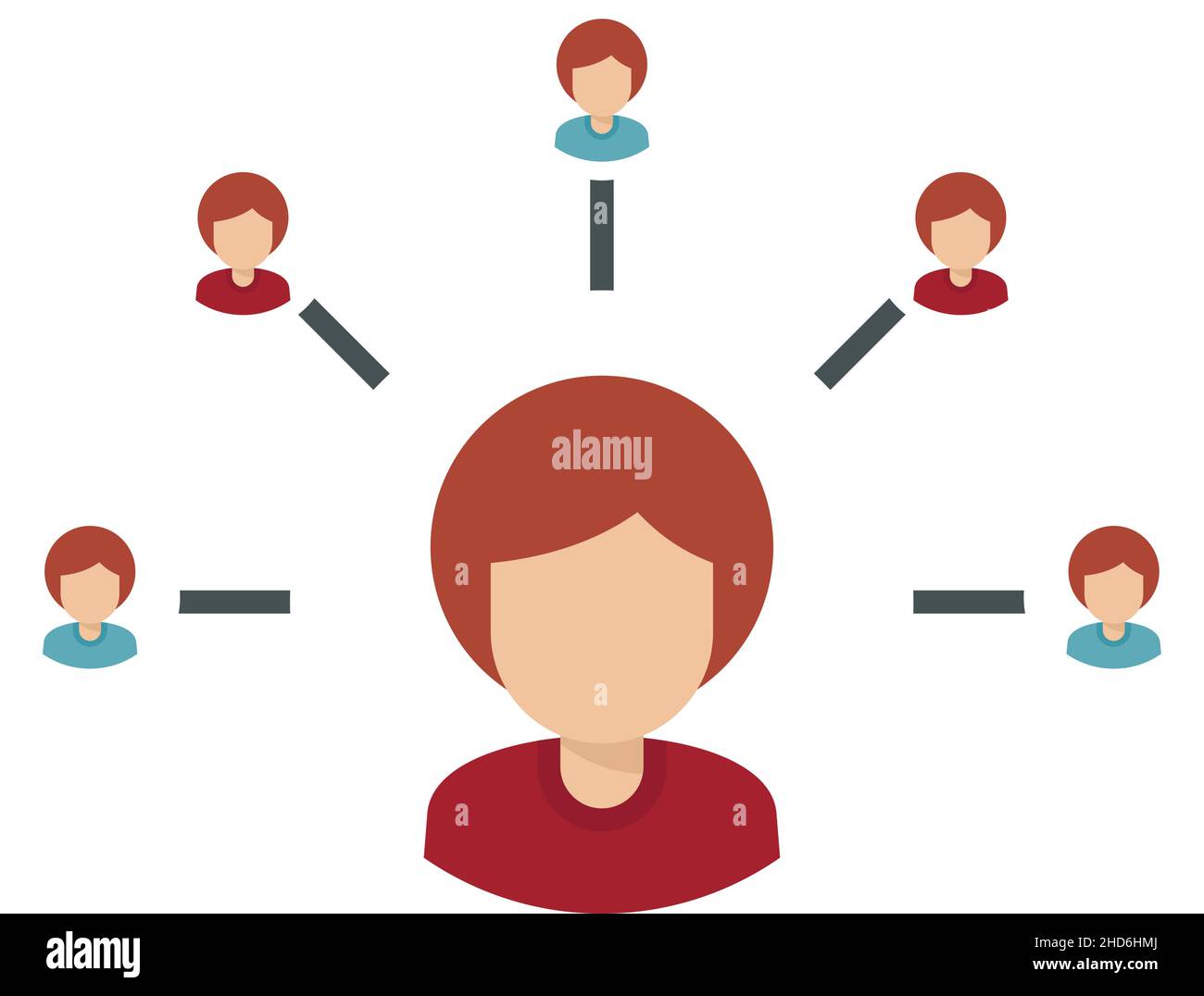 Sociology person scheme icon. Flat illustration of sociology person ...