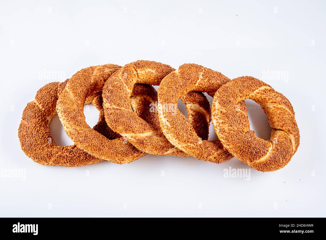 Turkish bagel (simit, gevrek). Turkish traditional sesame bagels. Simit ...