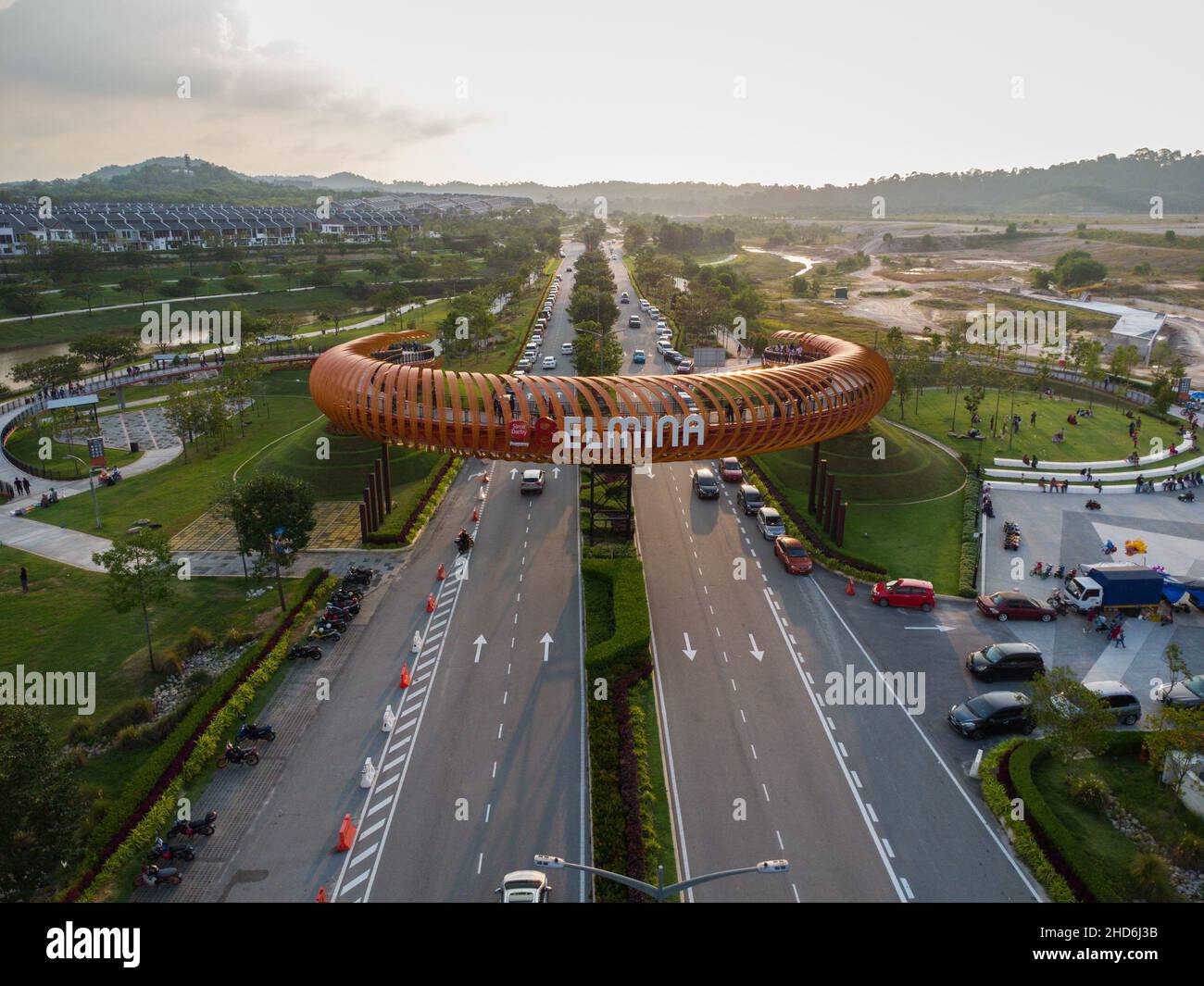 Aerial Shot Of Elmina Iconic Bridge Stock Photo - Alamy