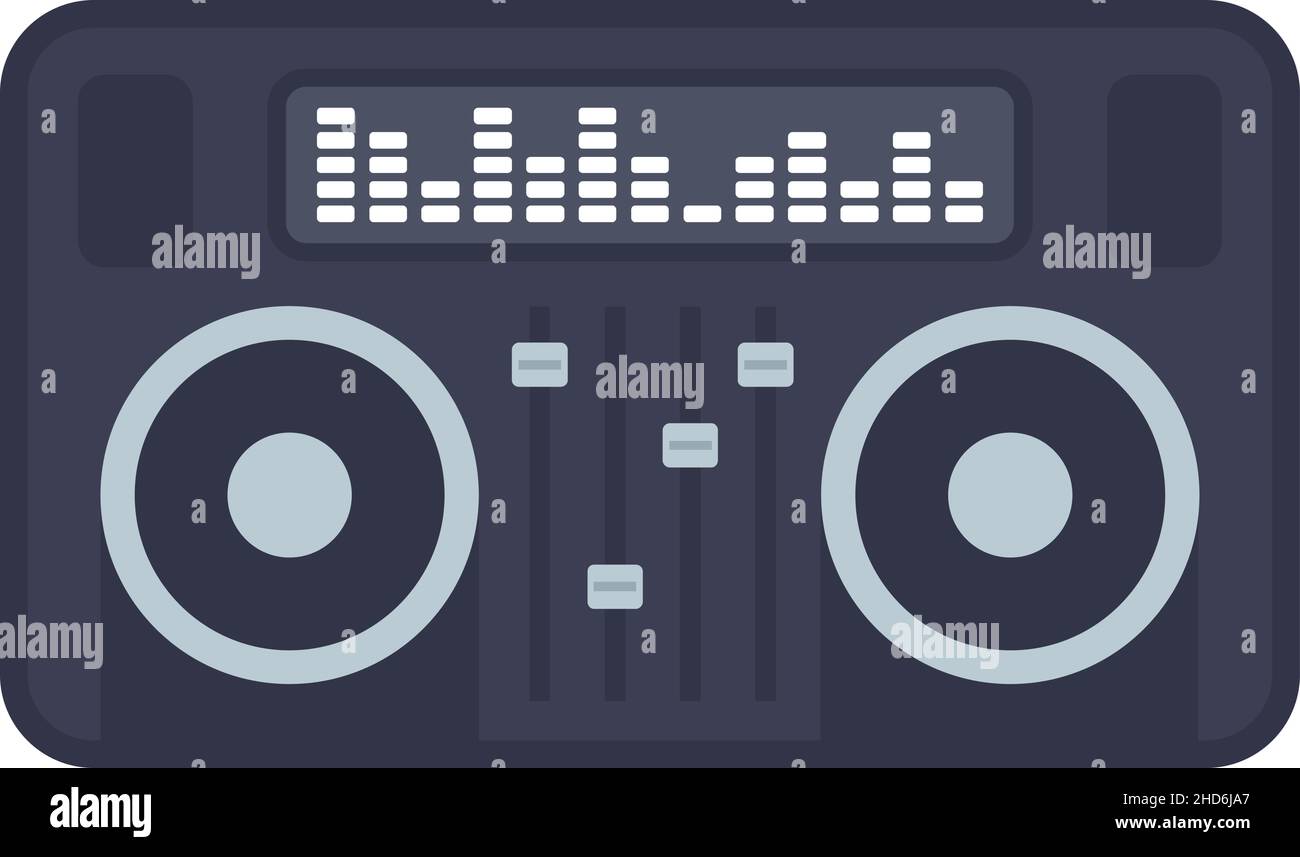 Dj deck icon. Flat illustration of dj deck vector icon isolated on ...