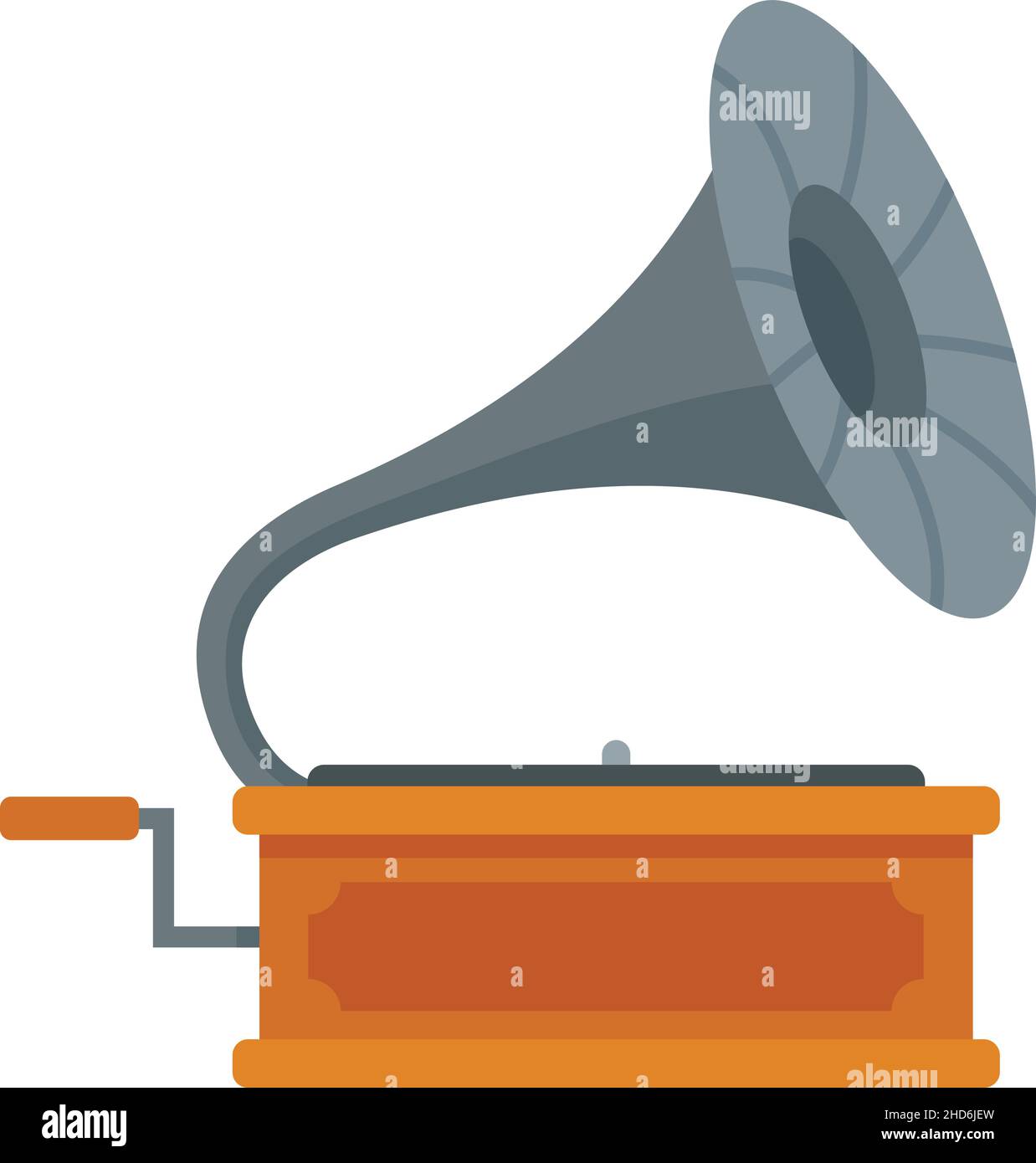 Gramophone icon. Flat illustration of gramophone vector icon isolated ...