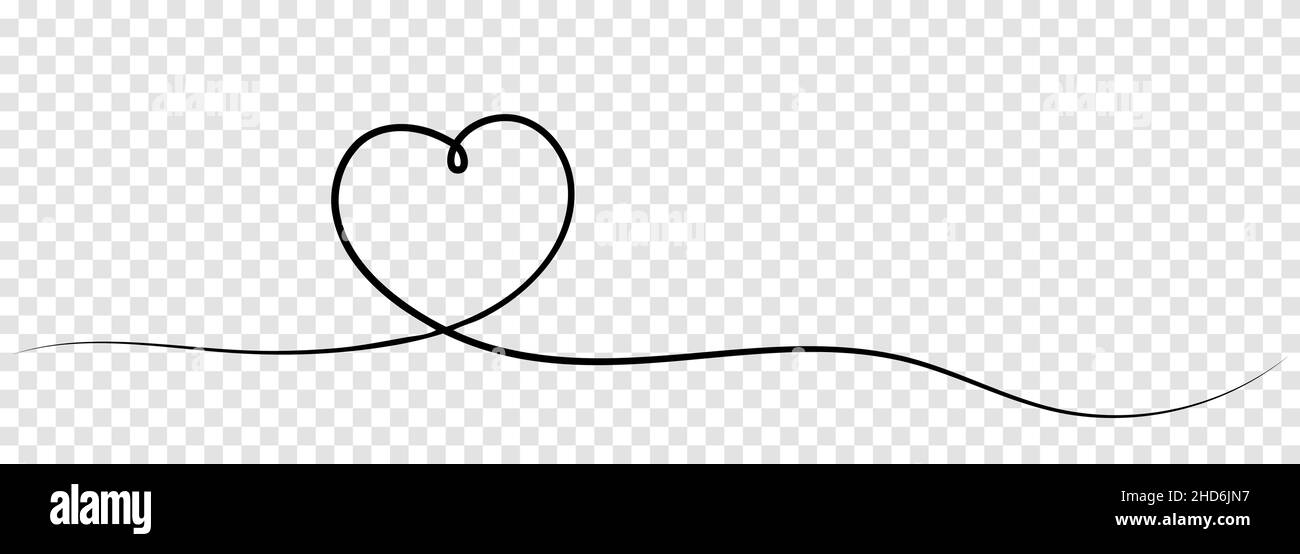 Art line continuous heart Stock Vector Images - Alamy