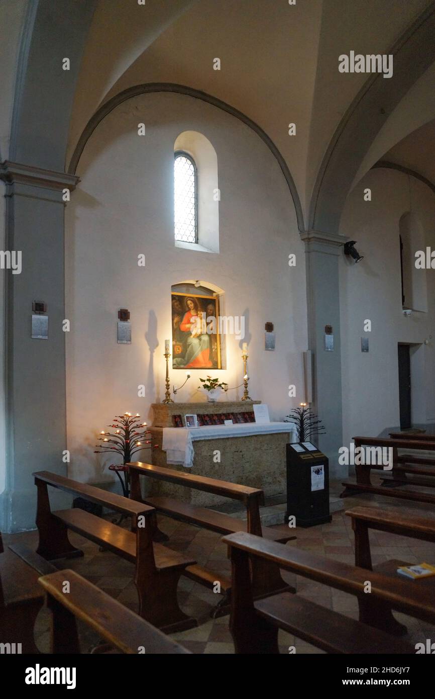 Church of Santa Maria, Interior, Painting, Medieval village of ...